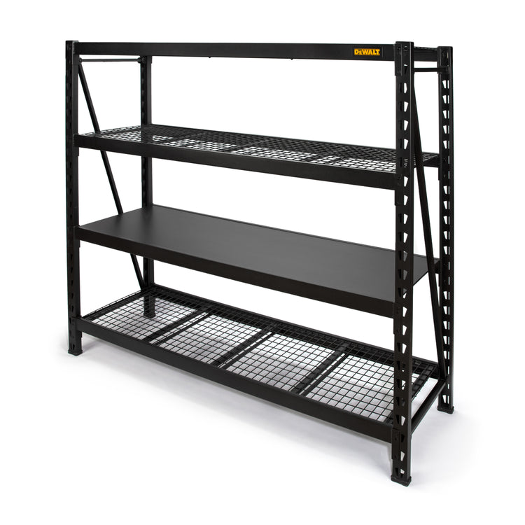 Dewalt 6-Foot Tall, Black Frame 4 Shelf Industrial Storage Rack ...