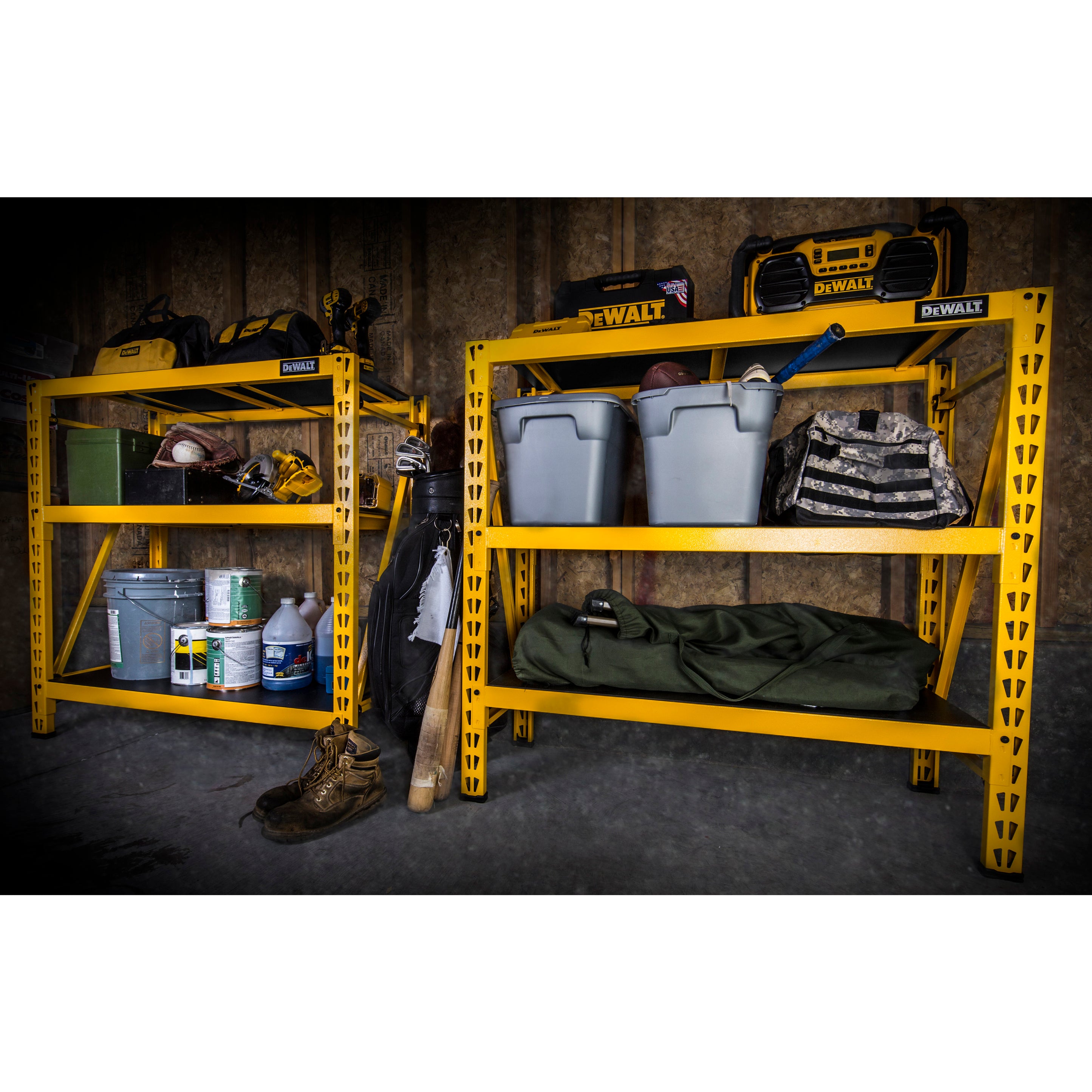 Dewalt 4-Foot Tall, 3 Shelf Industrial Storage Rack – Dewalt Shelving
